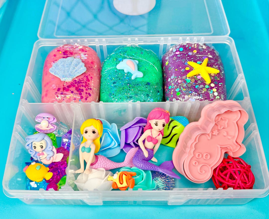 Mermaid Playdough Sensory Kit Sensory Ocean-themed Activity for Kids ...