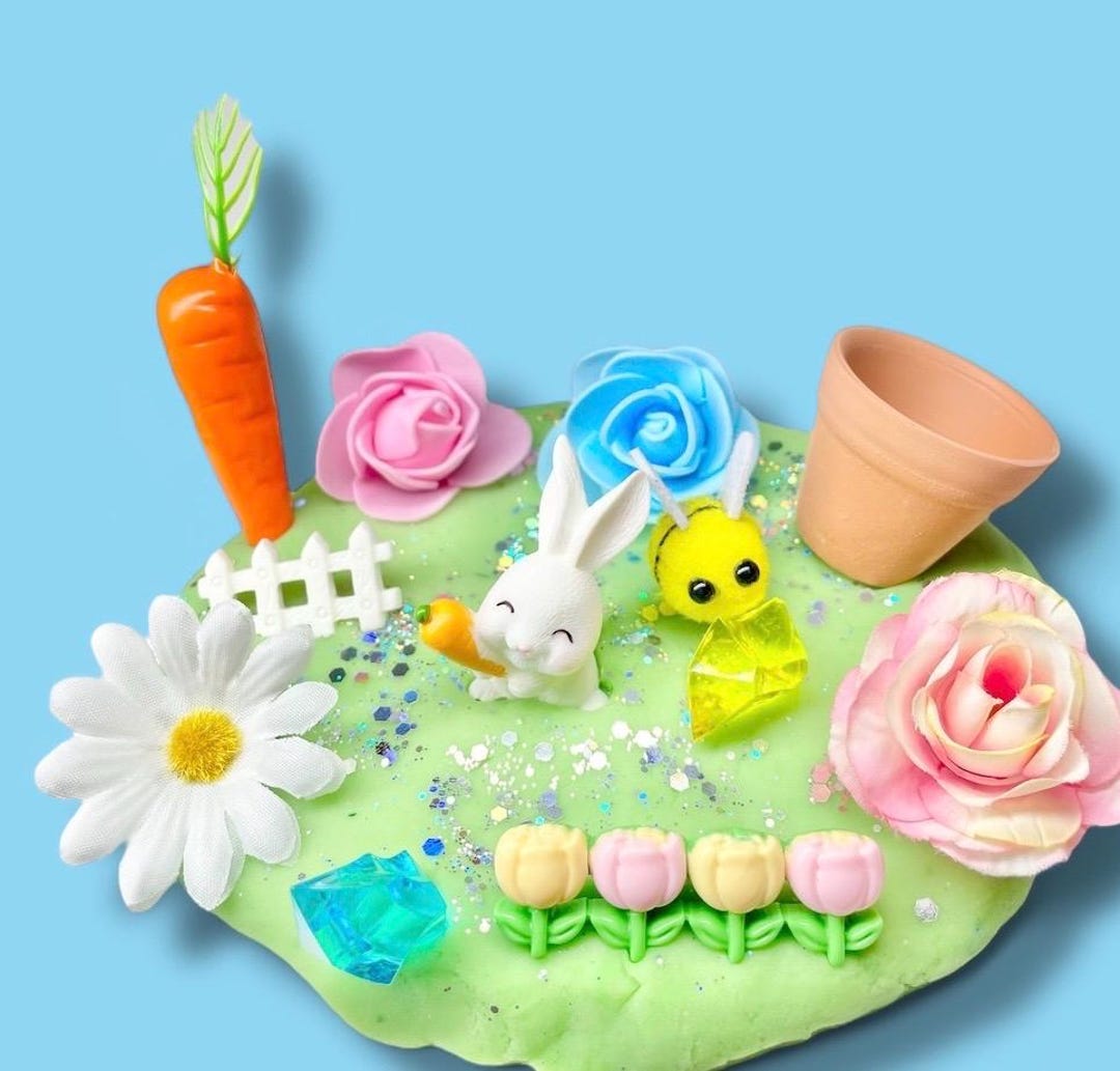 Easter Bunny Play Dough Kit, Play Dough Jar, Play Doh Kids Toddler Gift ...