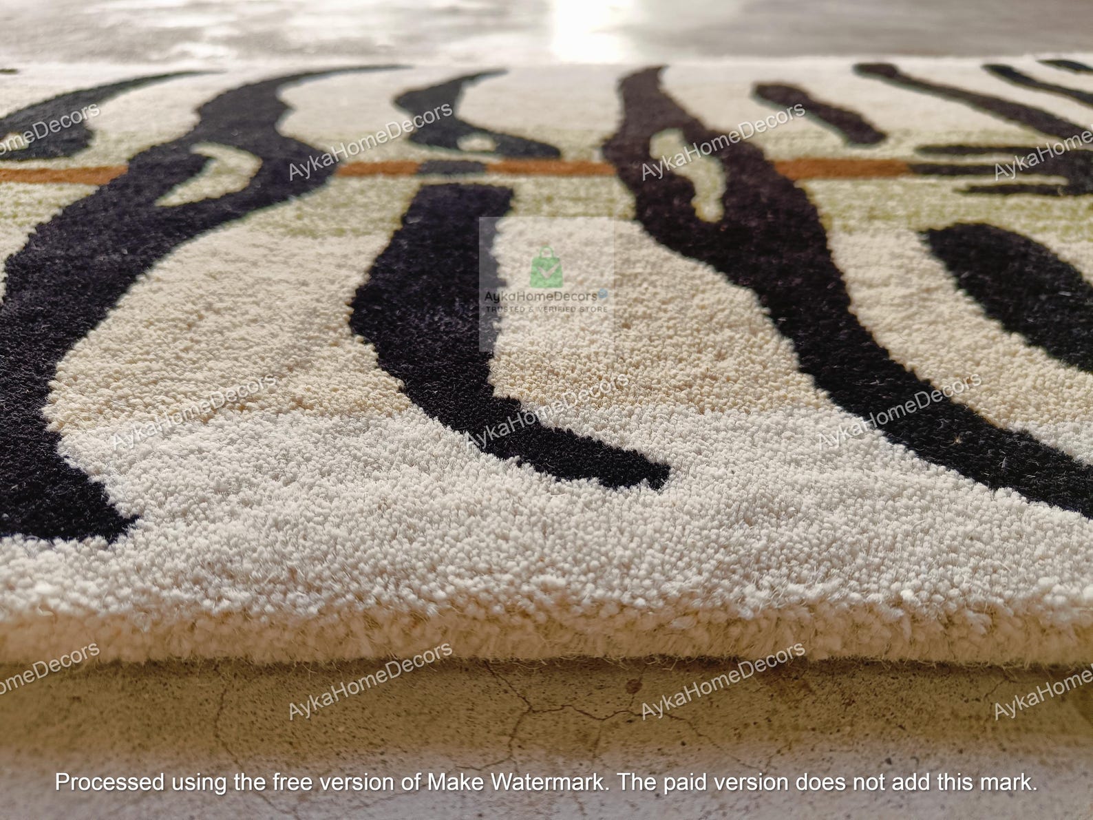 Tiger Shaped Wool Rug – Hand Tufted Animal Carpet | Jungle Theme Boho ...