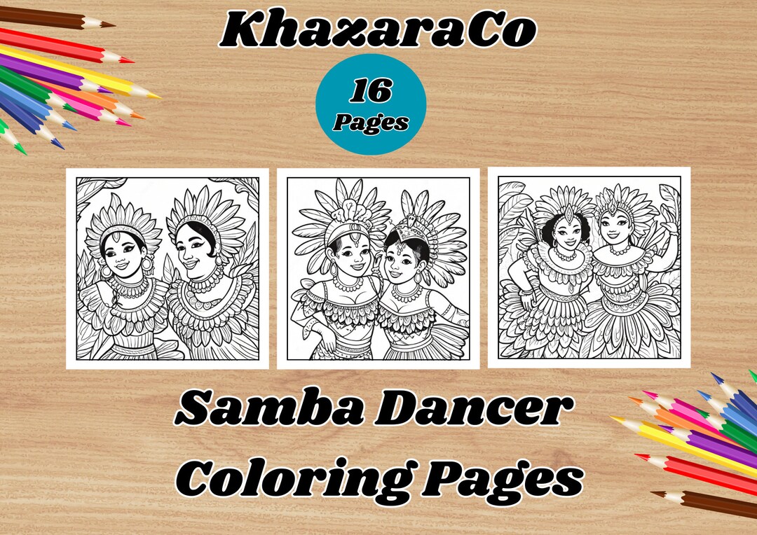 16 Samba Dance From Brazil Coloring Pages - Etsy