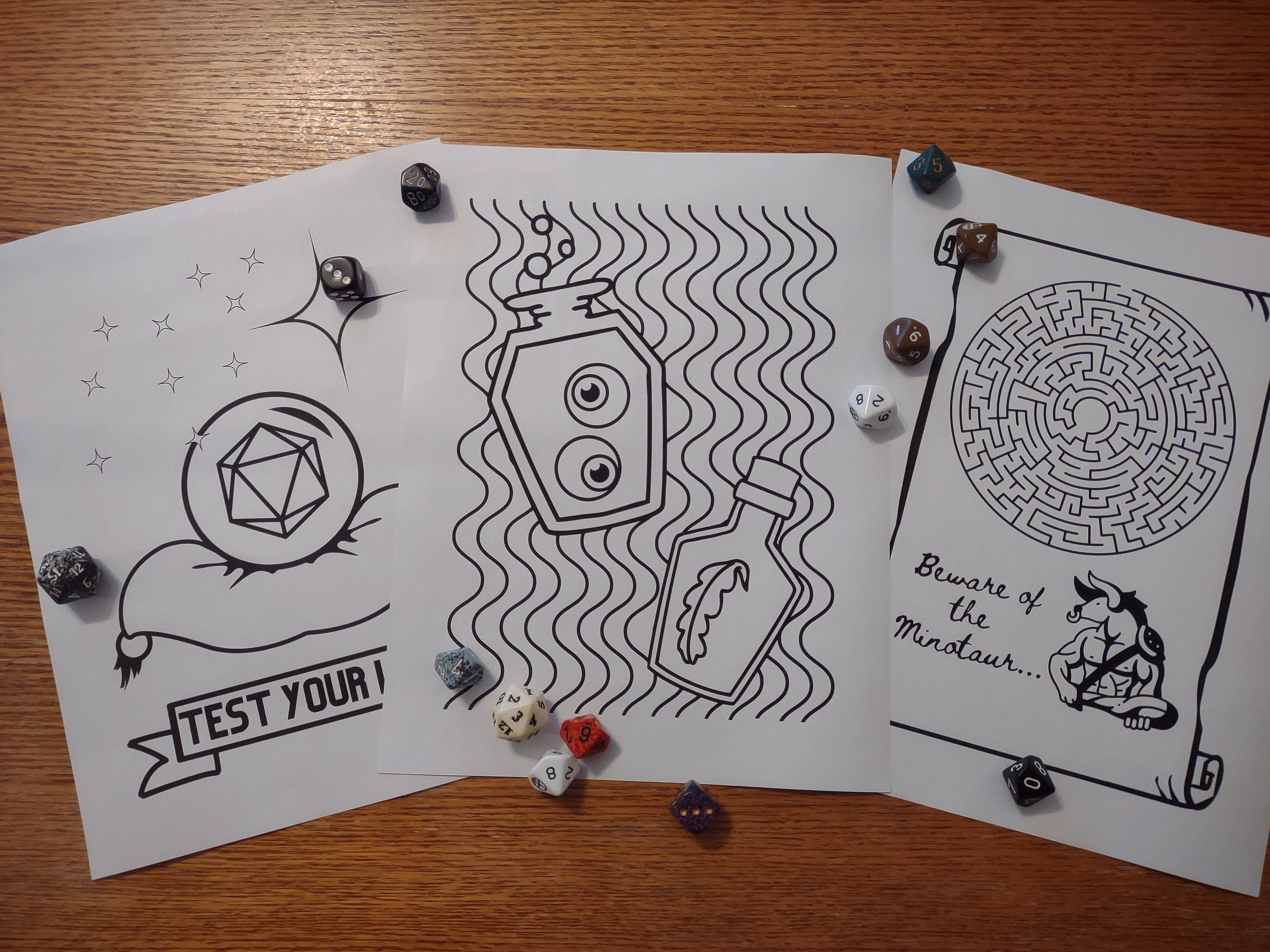 Dnd Inspired Coloring and Activity Pages 21 Page Digital Download - Etsy