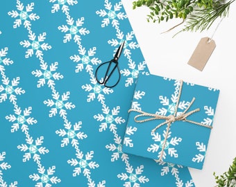 Blue Christmas Wrapping Paper Christmas Wrapping Paper - Etsy