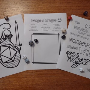 Dnd Inspired Coloring and Activity Pages 21 Page Digital Download - Etsy