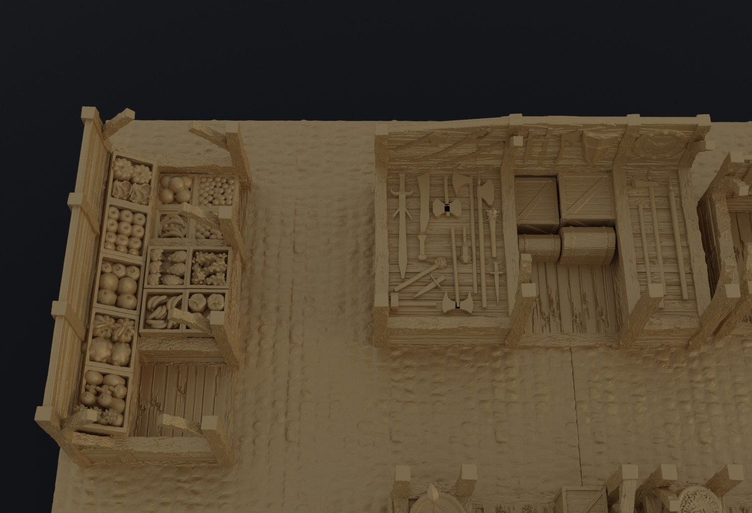 Grand Marketplace Terrain W/ Market Stalls, Dnd Marketplace W/ Market ...