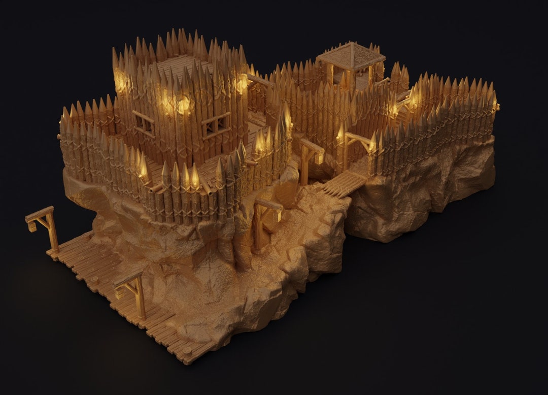 Small Pirate Fort Terrain, Pirate Fort Terrain for Dnd, Dungeons and Dragons Pirate Terrain - Etsy