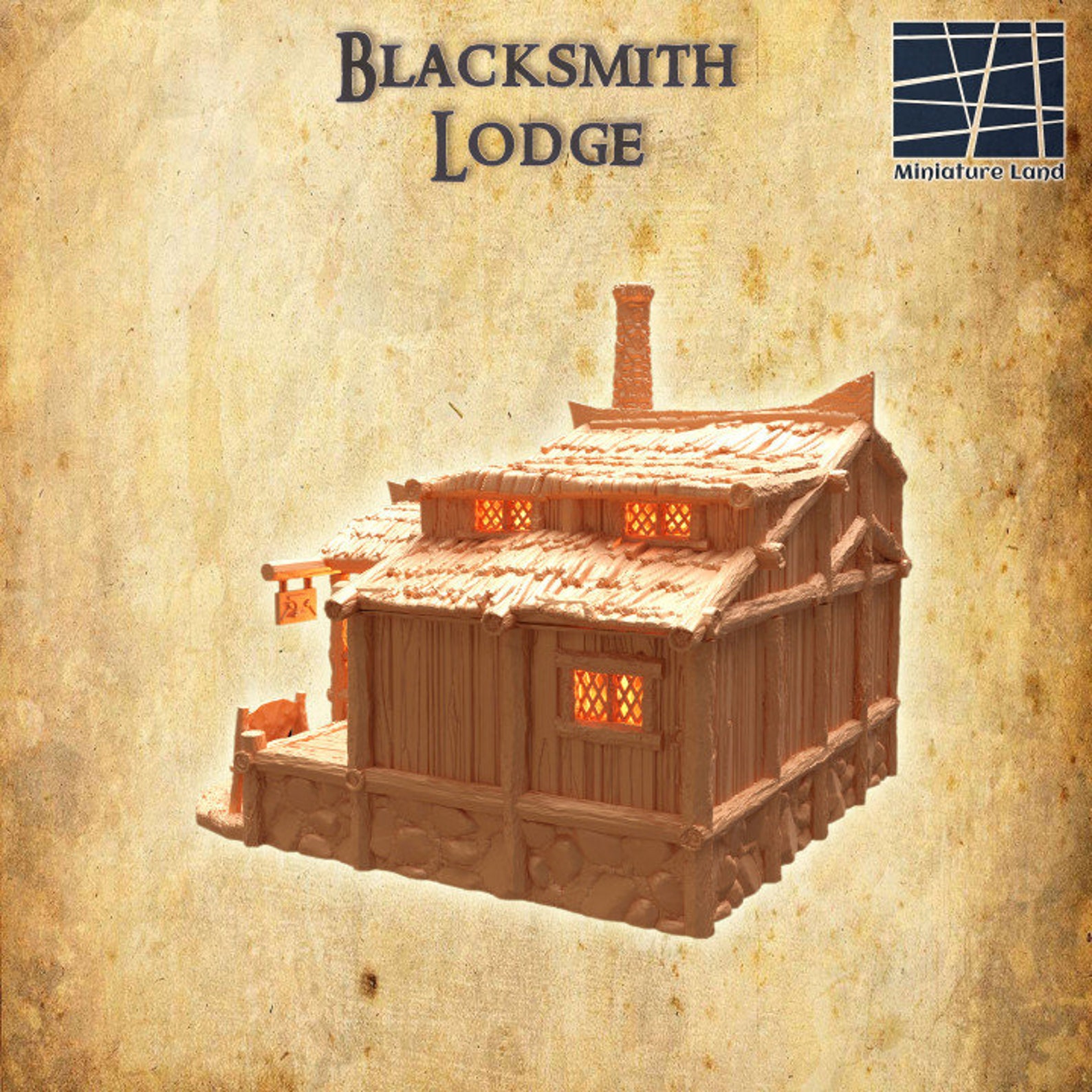 Blacksmith Lodge Tabletop Terrain Village Terrain - Etsy