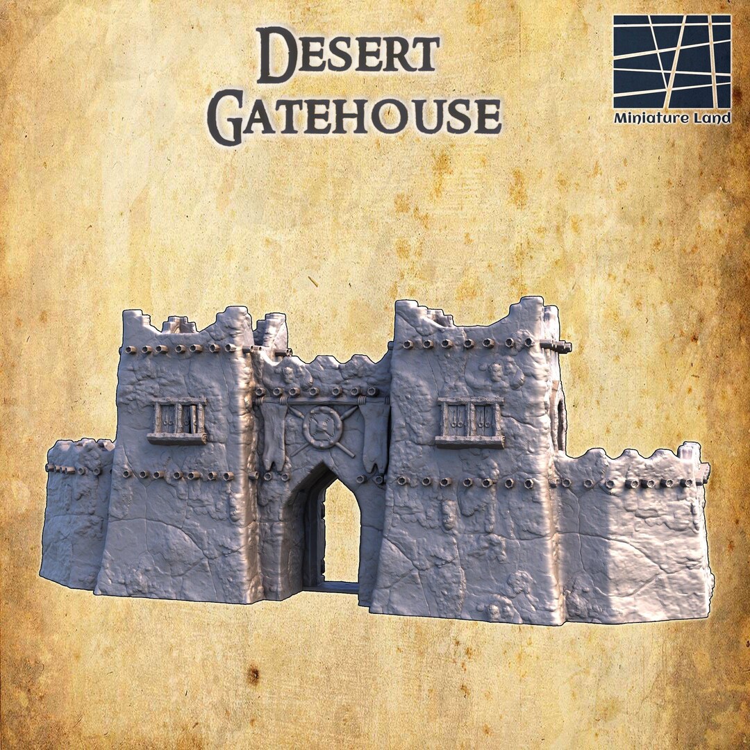 3D Printed Desert Gatehouse | Fantasy Tabletop Terrain for Dnd, RPG ...