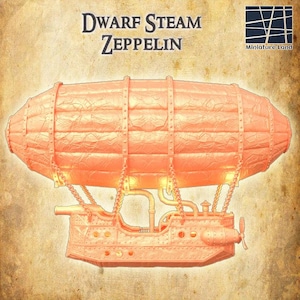Large Dwarf Steam Zeppelin Miniature Wargaming Terrain | Dnd Miniature ...