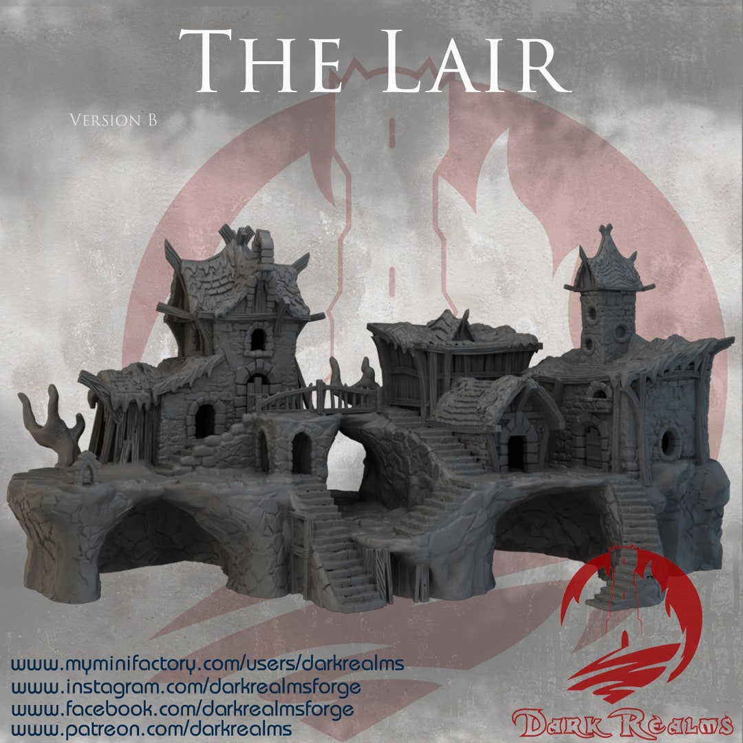 The Lair (set B), Rat Lair by Dark Realms, Cave and Tunnel Terrain - Etsy