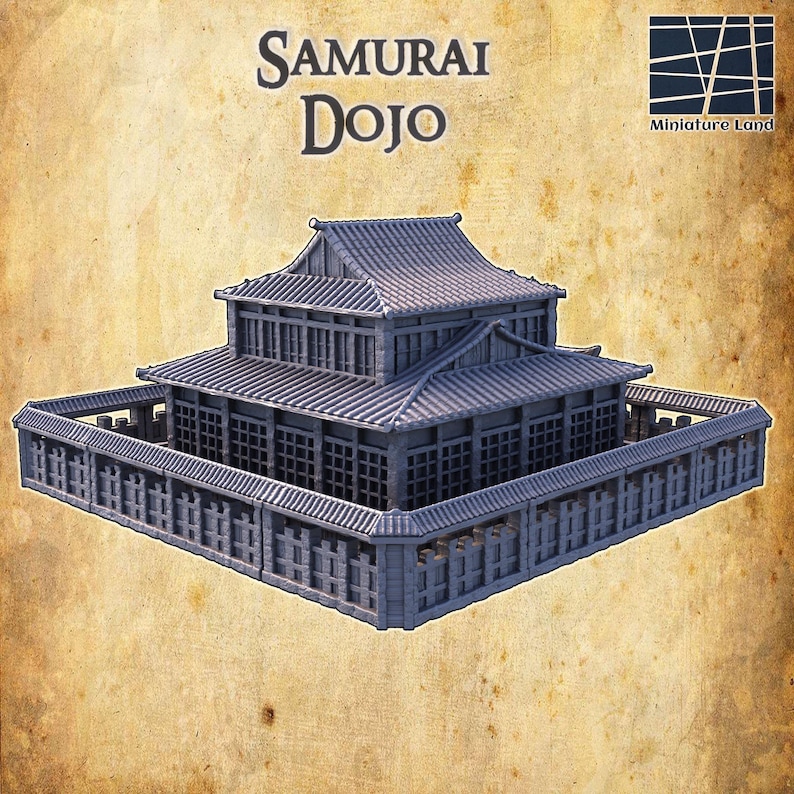 Samurai Dojo | 3D Printed Tabletop Terrain | Japanese Dojo RPG Building ...