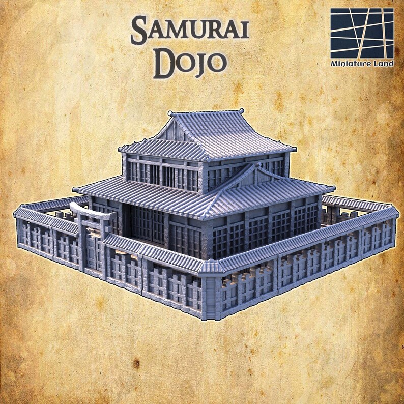 Samurai Dojo | 3D Printed Tabletop Terrain | Japanese Dojo RPG Building ...