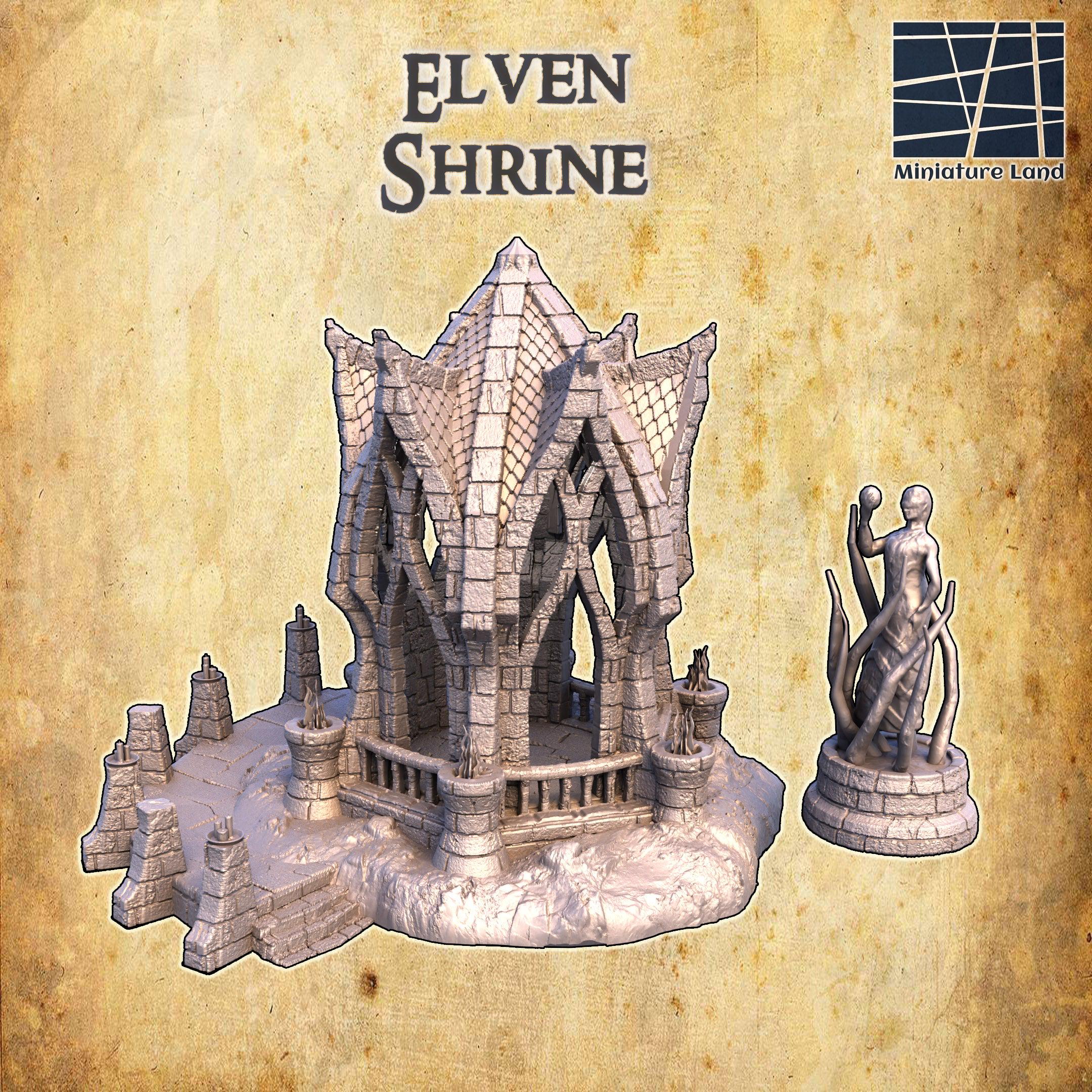 Elven Shrine | 3D Printed Tabletop Terrain | Dnd & RPG Miniature ...