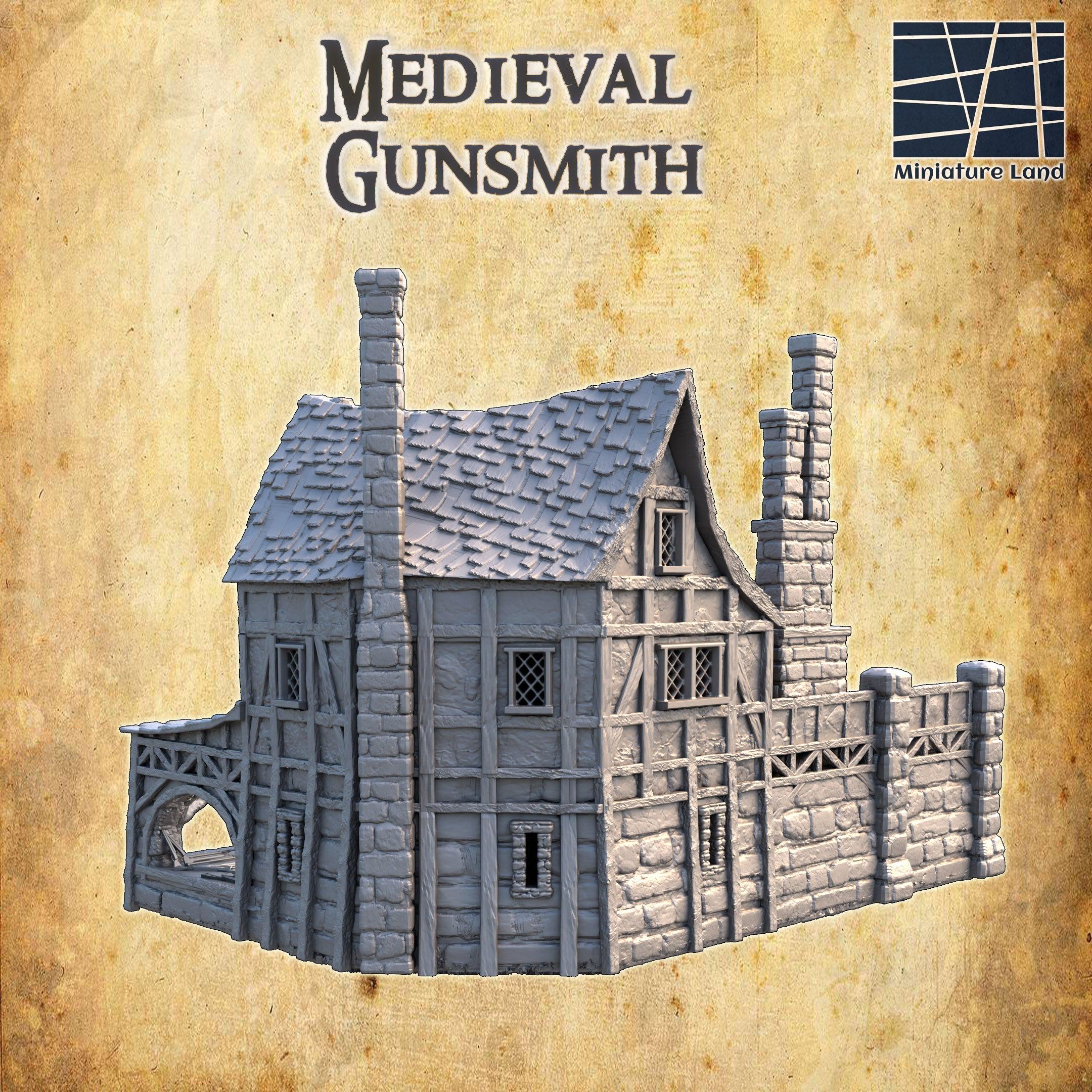 Medieval Gunsmith Building | 3D Printed Tabletop Terrain for Dnd, RPG ...