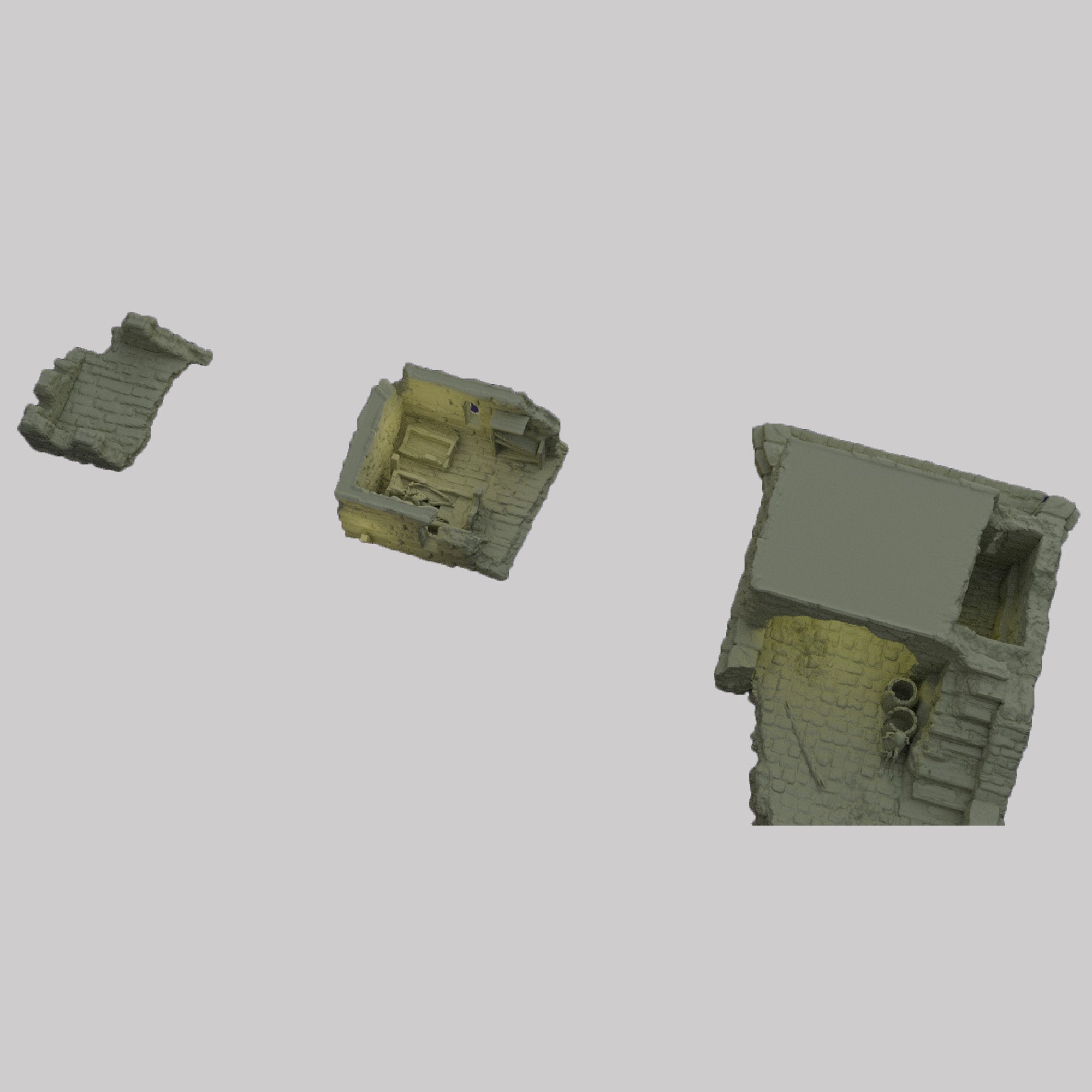 Patrol Bridge Ruins Terrain for Dungeons and Dragons, Dnd Ruined Bridge ...