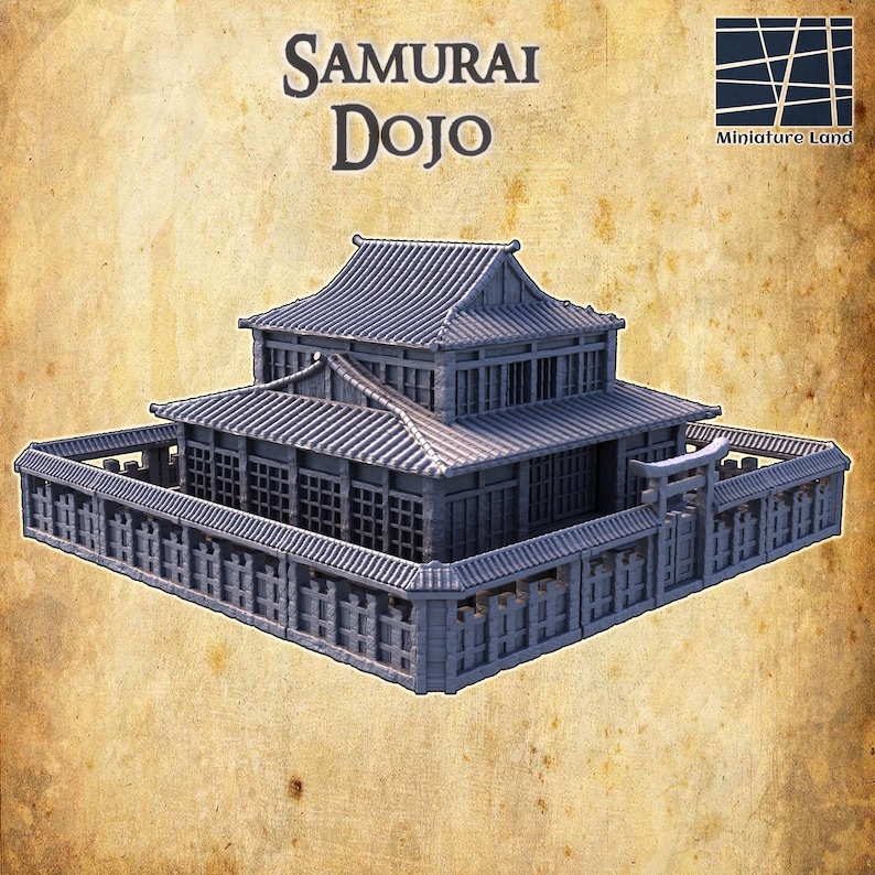 Samurai Dojo | 3D Printed Tabletop Terrain | Japanese Dojo RPG Building ...