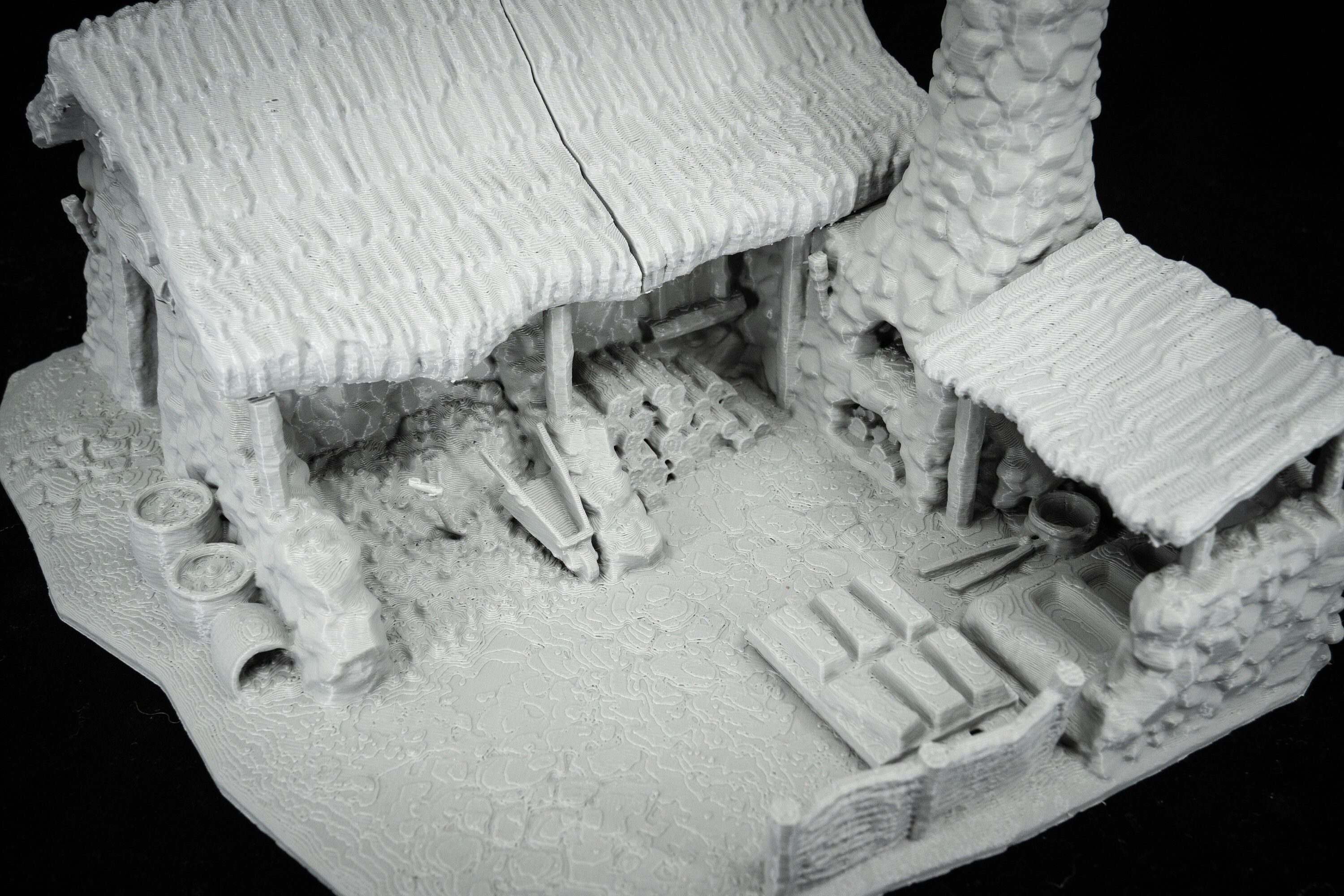 Blacksmith House Dnd Terrain, Dnd Miniature Terrain, Blacksmith Forge ...