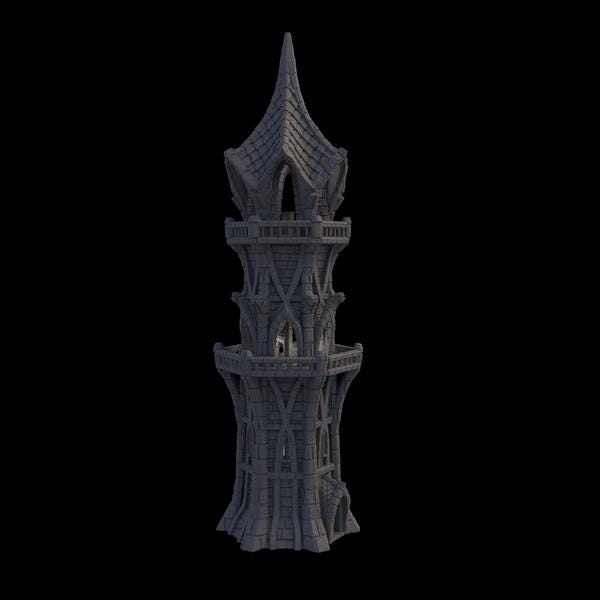 Elven Watchtower | 3D Printed Fantasy Tower Terrain | Modular RPG & Dnd ...