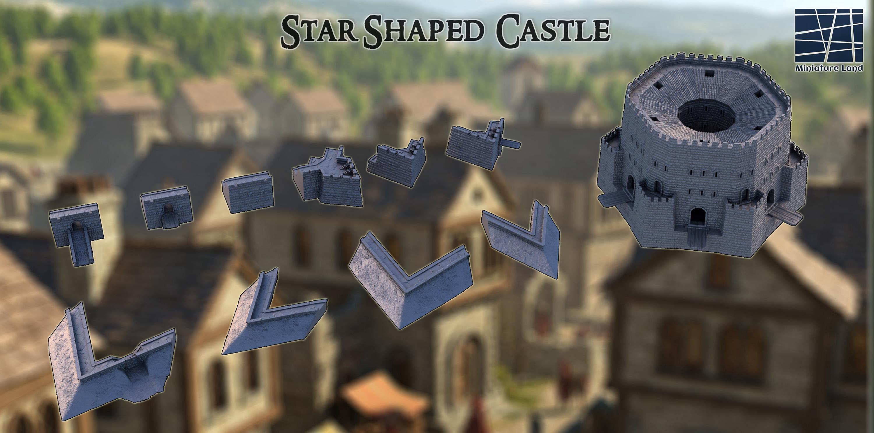 Star Shaped Castle | Dnd Terrain, Dnd Accessories, Dungeon Master Gifts ...
