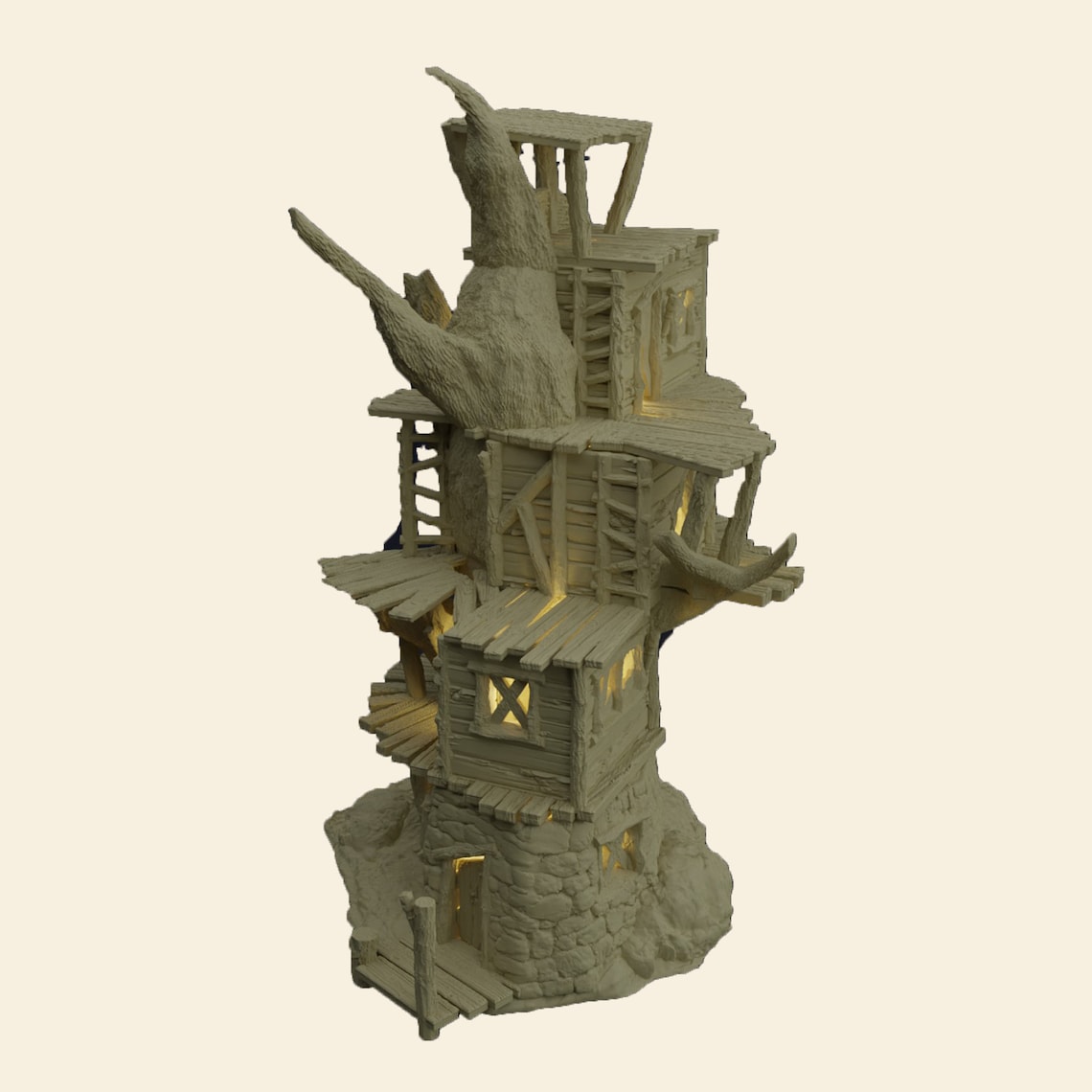 Tree Hovel Terrain for Dnd, Treehouse Dnd Terrain, Dungeons and Dragons ...