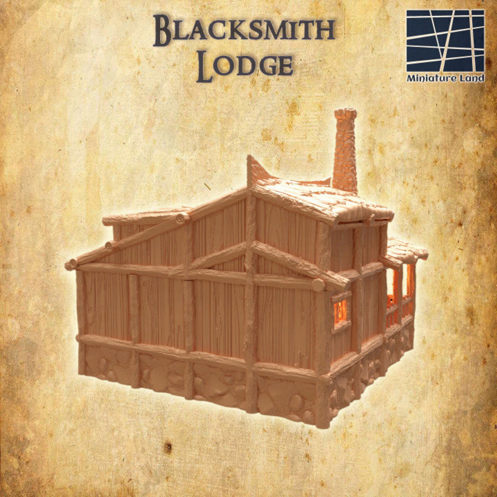 Blacksmith Lodge Tabletop Terrain Village Terrain - Etsy