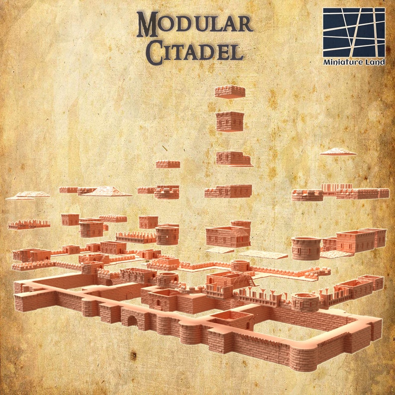 Dnd Modular Citadel Mega Terrain Dnd Medieval Walled City - Etsy