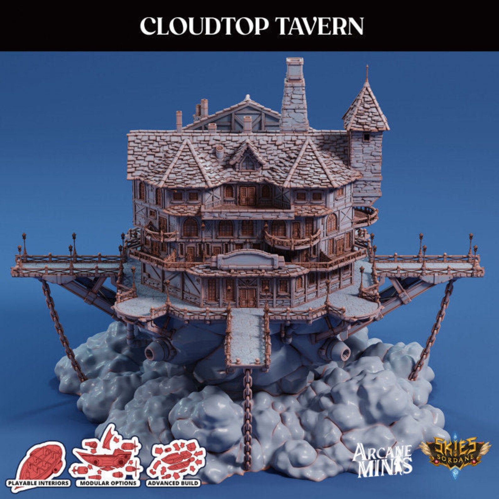 Airship Tavern Set, Cloudtop Airship Tavern Terrain, Dnd Airship, Dnd ...