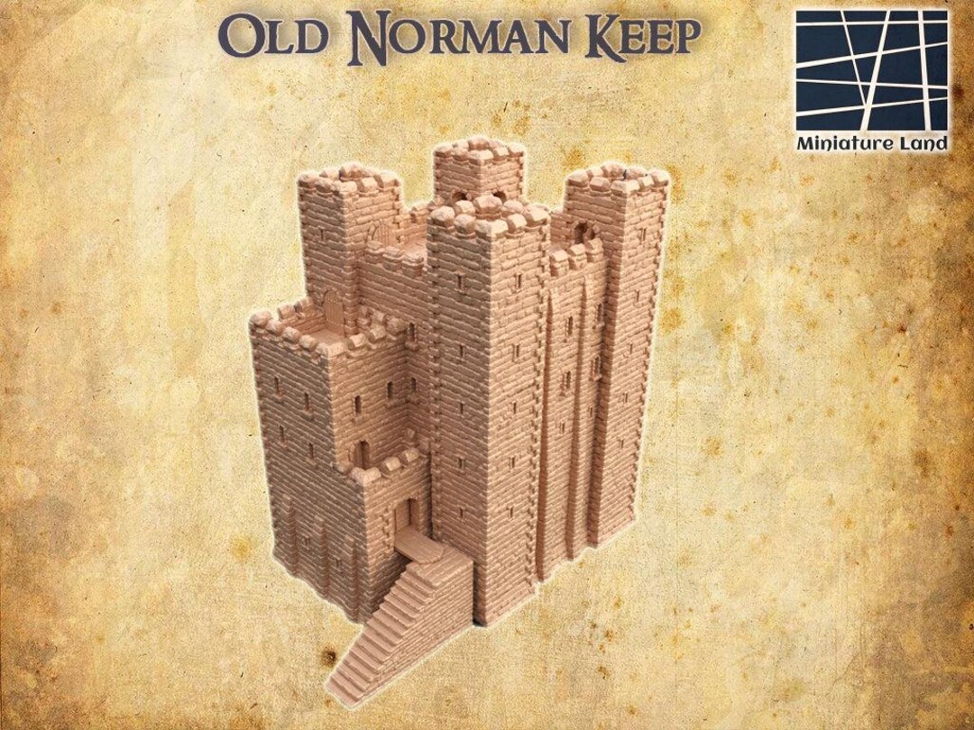 Old Norman Keep – 3D Printed Medieval Castle Tower | Tabletop Terrain ...