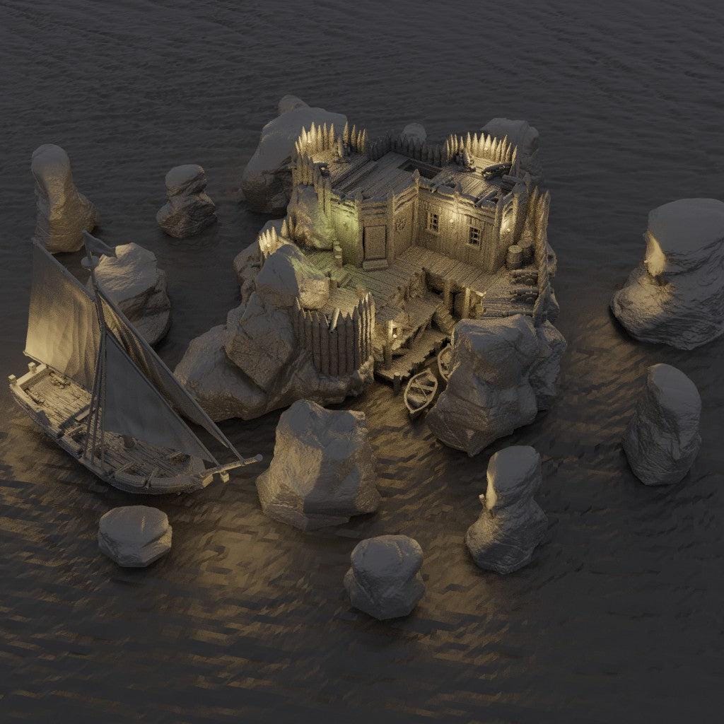 Small Pirate Cove | Dnd Terrain, Dnd Accessories, Dungeon Master Gifts ...