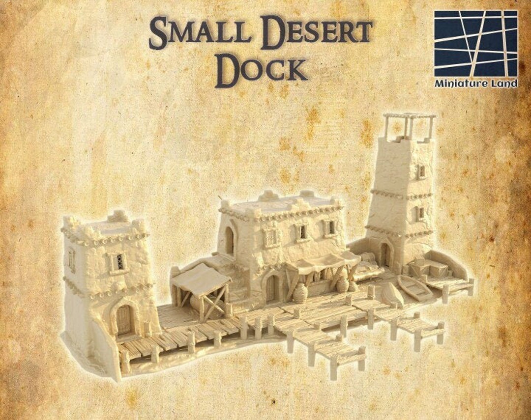 Small Desert Dock, Desert Dnd Terrain, Dnd Miniature Terrain ...