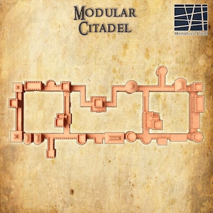 Dnd Modular Citadel Mega Terrain, Dnd Medieval Walled City (28mm ...
