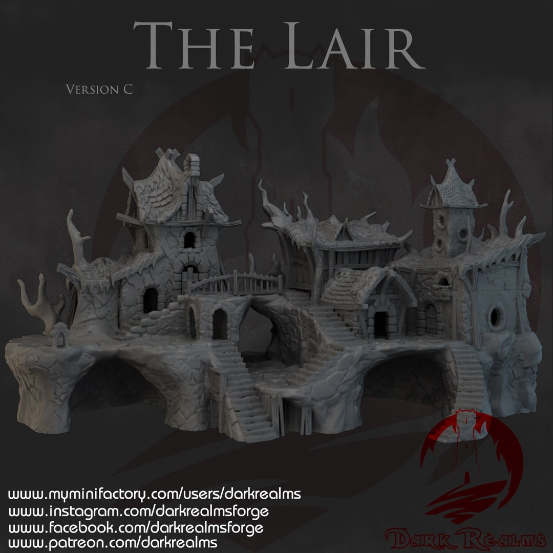 The Lair (set C), Rat Lair by Dark Realms, Cave and Tunnel Terrain - Etsy