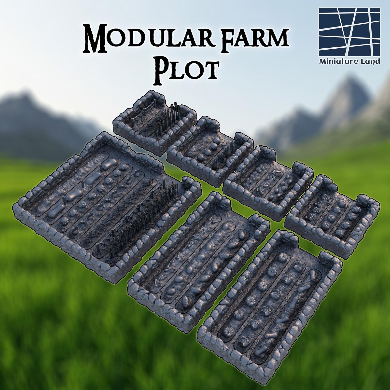 Modular Farm Plot | Dnd Terrain, Dnd Accessories, Dungeon Master Gifts ...
