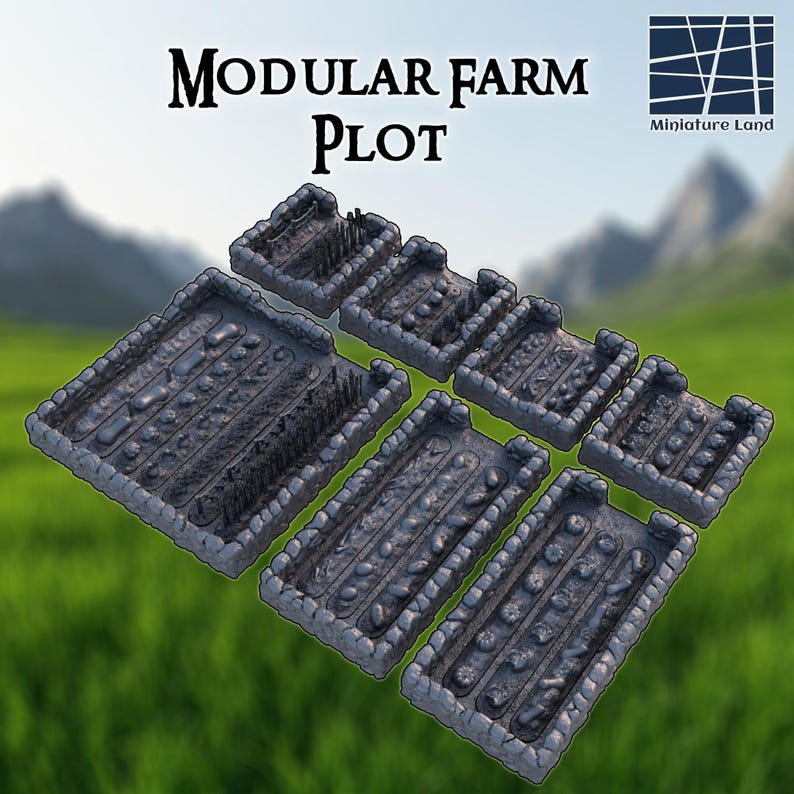 Modular Farm Plot | Dnd Terrain, Dnd Accessories, Dungeon Master Gifts ...