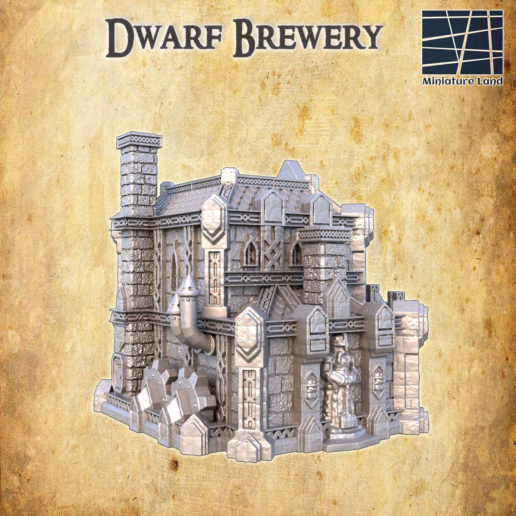 Dwarf Brewery | 3D Printed Tabletop Terrain for RPG and D&D Gaming ...