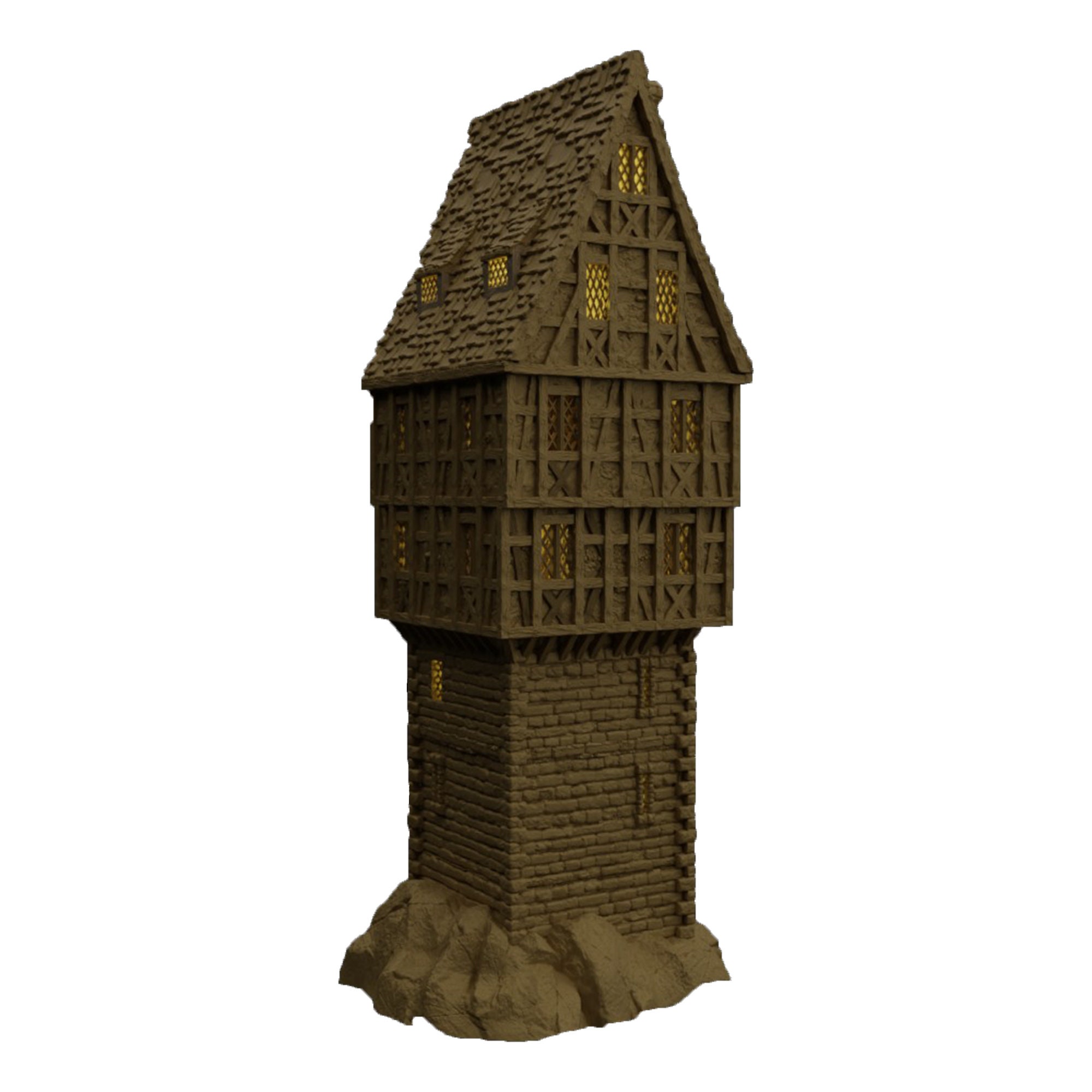 Tower House Dnd Terrain, Medieval Tower House Terrain for Dungeons and ...