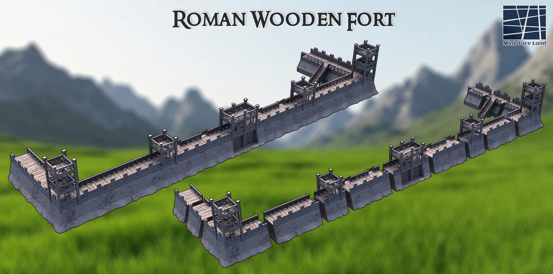 Roman Wooden Fort | Imperial Frontier Tabletop Terrain for D&D, Rpgs ...