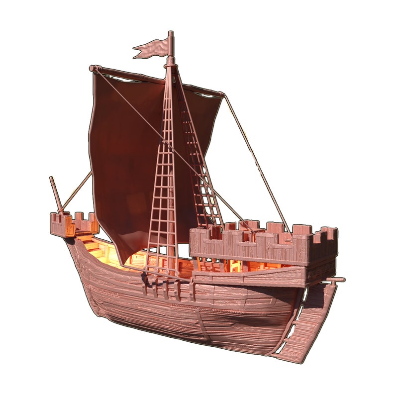 Medieval Cog Dnd Ship Terrain, Dnd Cog Ship 28mm, Miniatureland - Etsy UK