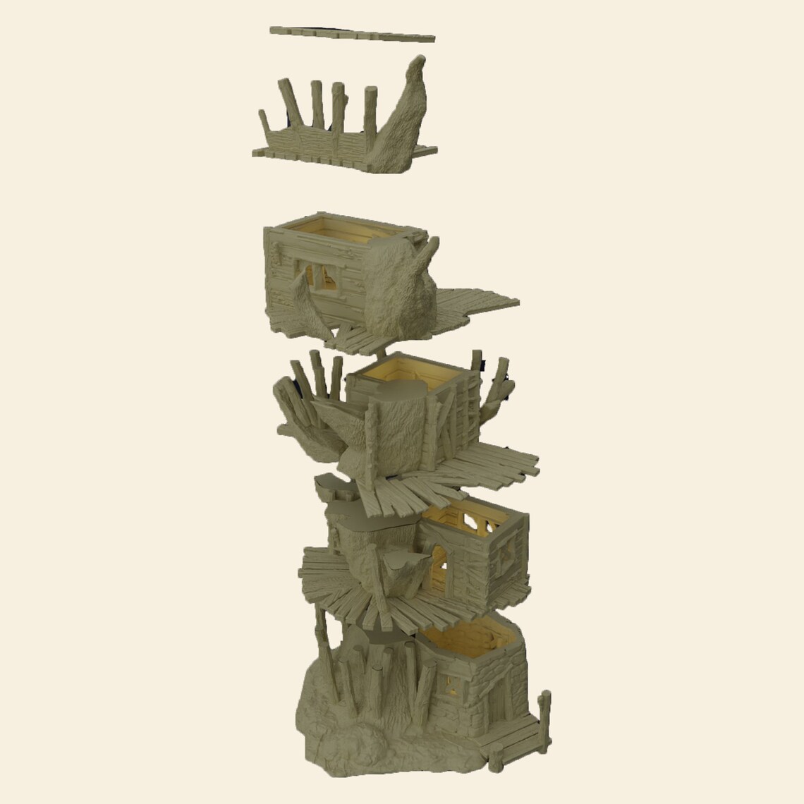 Tree Hovel Terrain for Dnd, Treehouse Dnd Terrain, Dungeons and Dragons ...