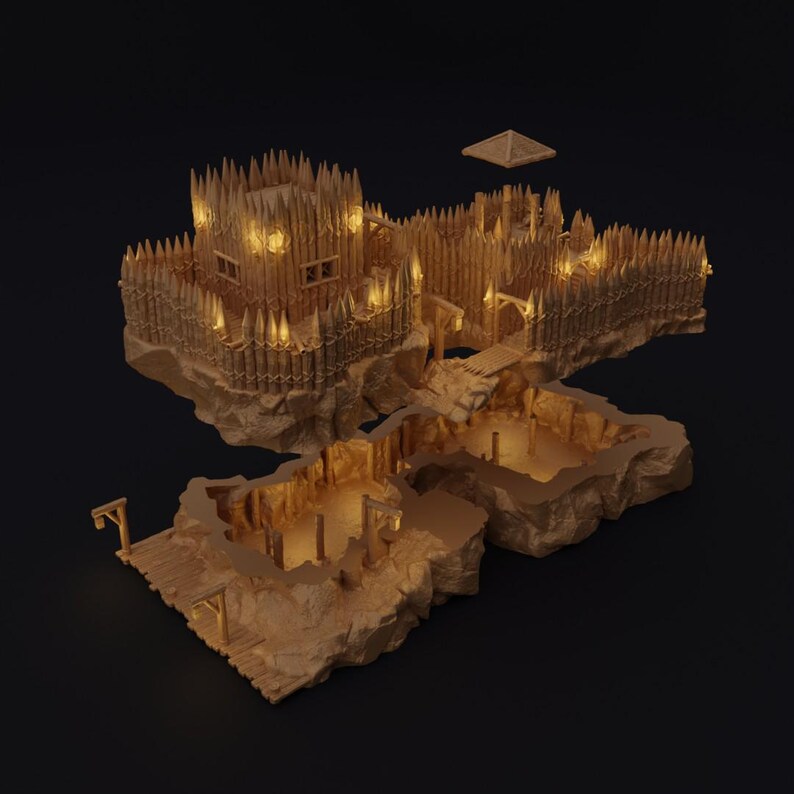 Small Pirate Fort Terrain, Pirate Fort Terrain for Dnd, Dungeons and ...
