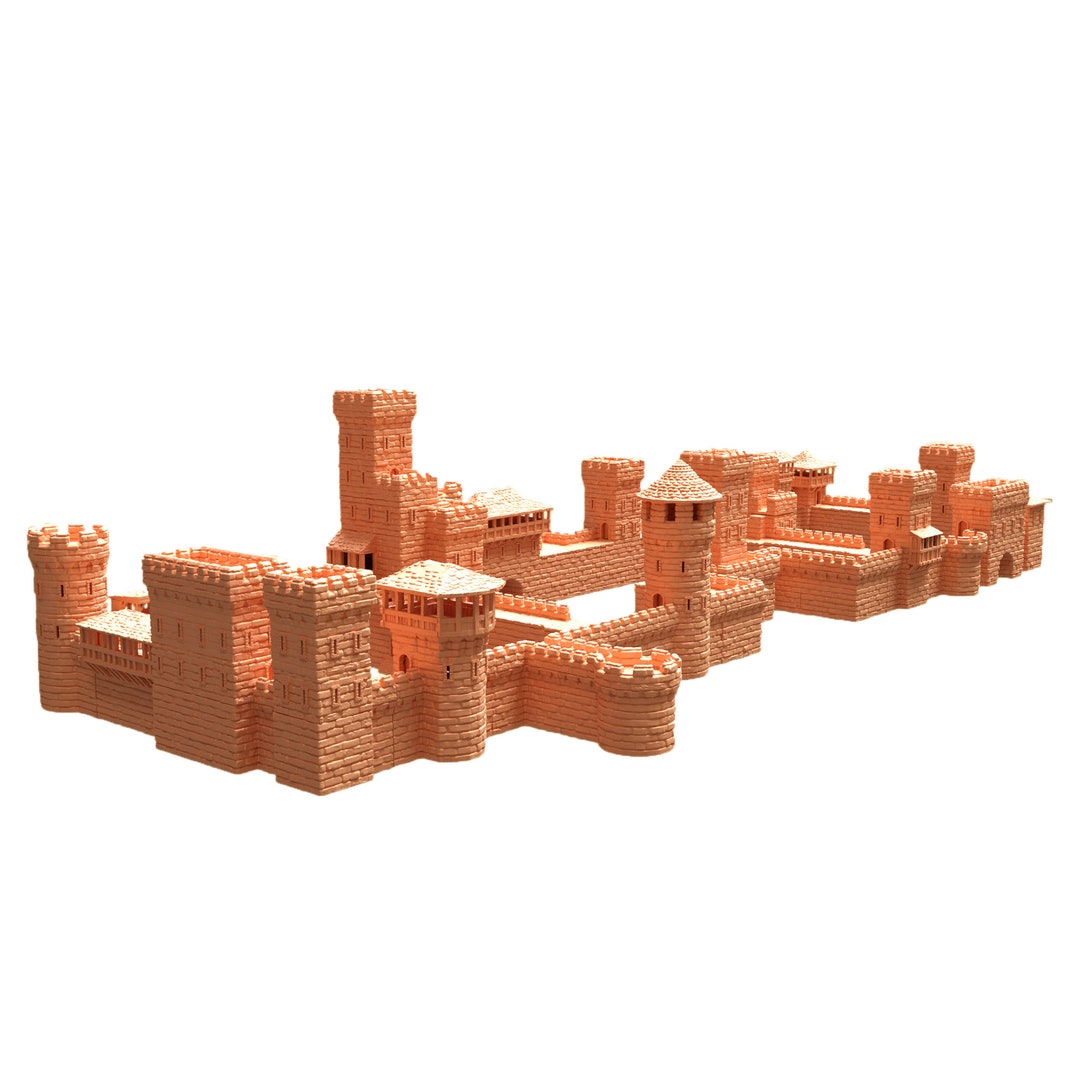 Dnd Modular Citadel Mega Terrain, Dnd Medieval Walled City (28mm ...