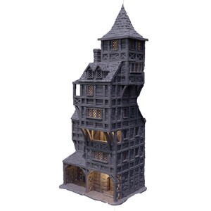 Medieval High House Terrain, Medieval City Noble House Terrain for Dnd ...