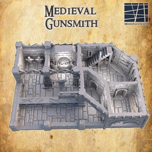 Medieval Gunsmith Building | 3D Printed Tabletop Terrain for Dnd, RPG ...