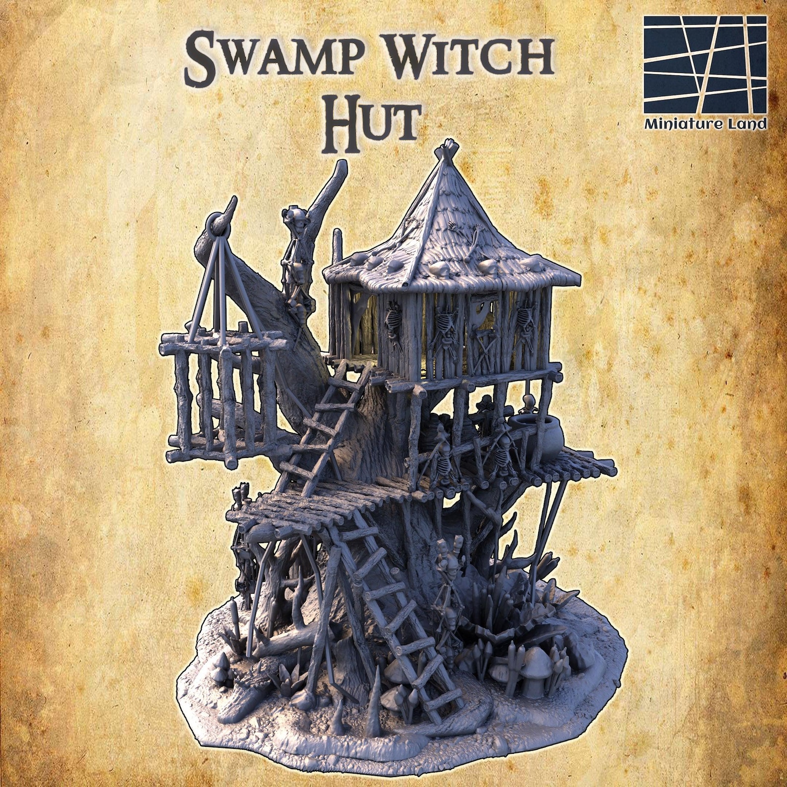 Swamp Witch Hut | 3D Printed Fantasy Terrain for Dnd & Tabletop RPG ...