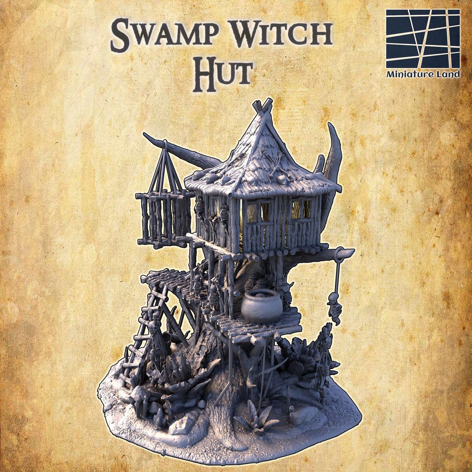 Swamp Witch Hut | 3D Printed Fantasy Terrain for Dnd & Tabletop RPG ...