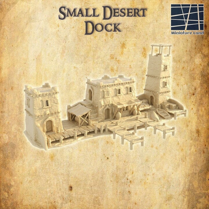Small Desert Dock Desert Dnd Terrain Dnd Miniature Terrain - Etsy