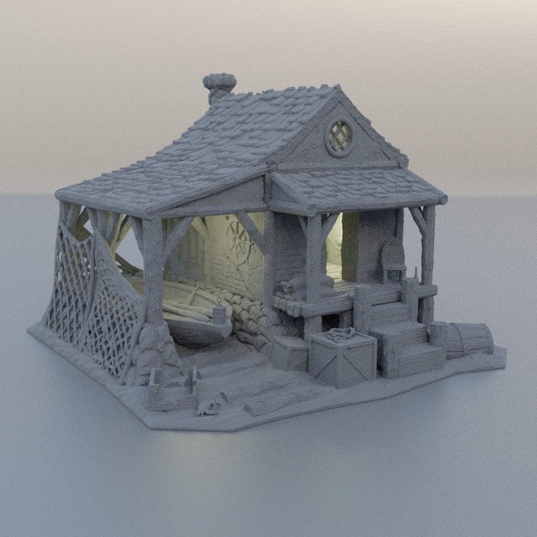 Seaside Shack Tabletop Terrain | Dnd Terrain, Dnd Accessories, Dungeon ...