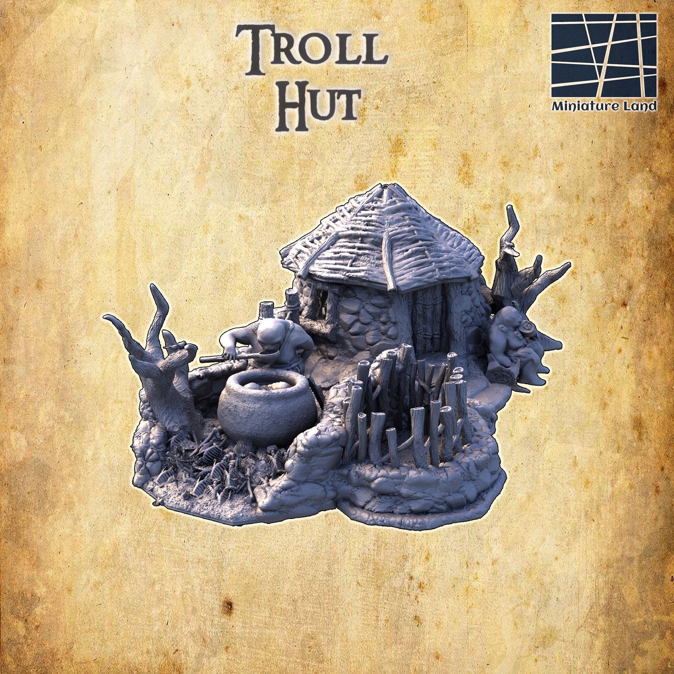 Troll Hut | 3D Printed Tabletop RPG & Dnd Terrain | Fantasy Miniature ...