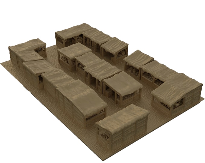 Undur's Dire Pig Merchant Stall Set Dnd Pathfinder Sigmar Thamarya ...