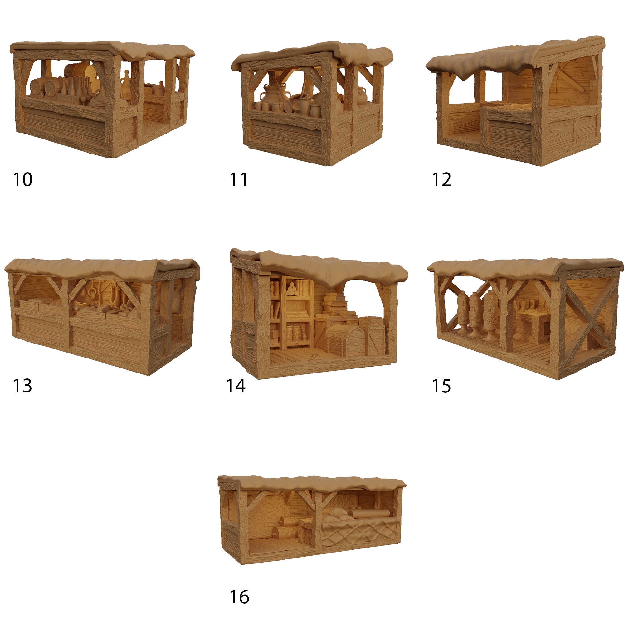 Grand Marketplace Terrain W/ Market Stalls, Dnd Marketplace W/ Market ...