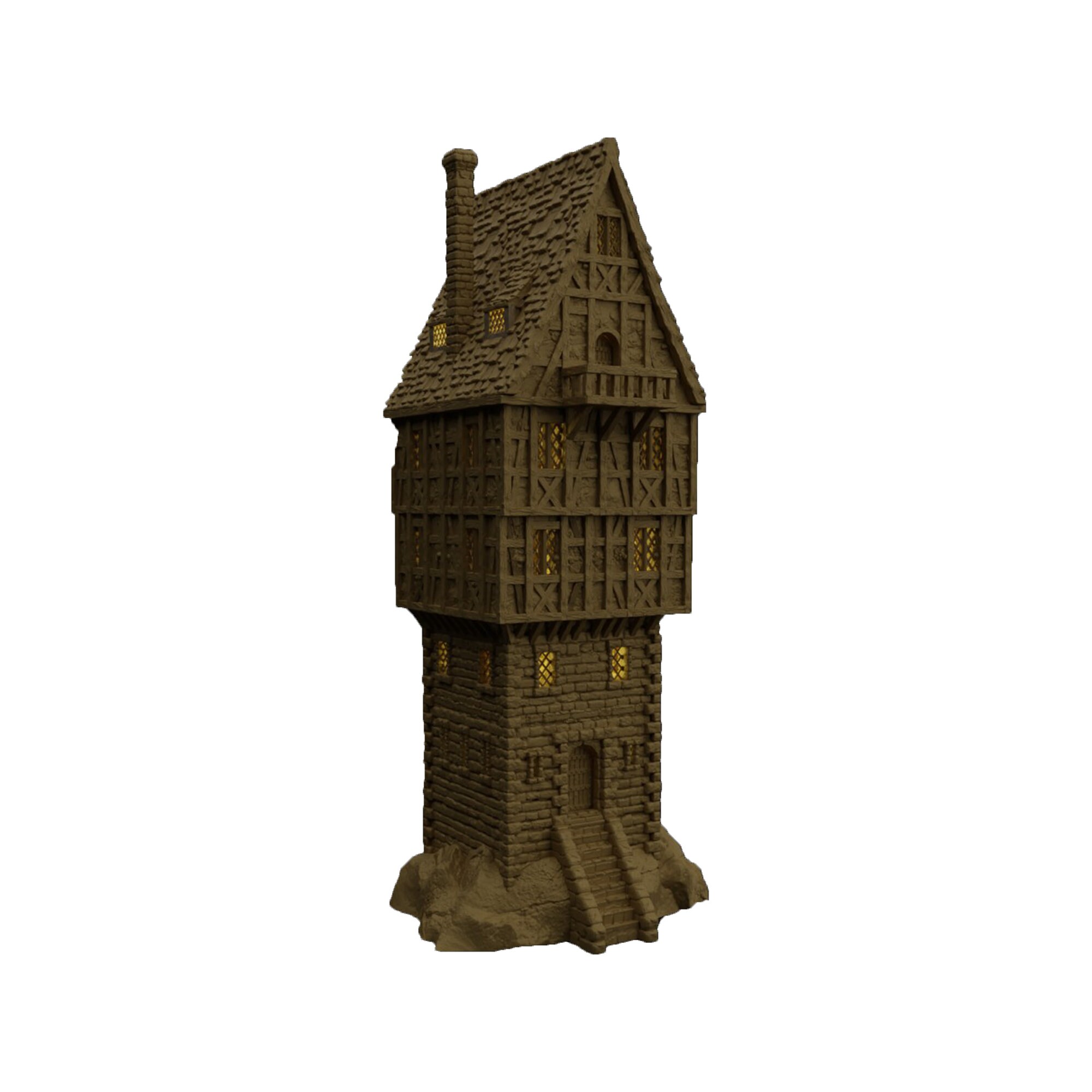 Tower House Dnd Terrain, Medieval Tower House Terrain for Dungeons and ...